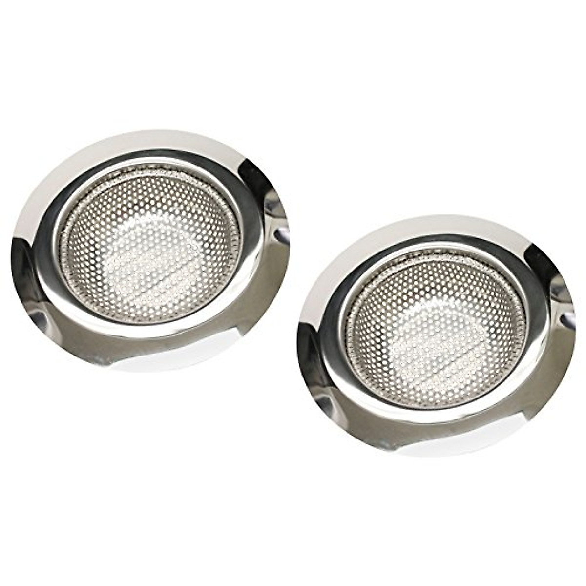 Keeney K820-33 2 Pcs Stainless Steel Kitchen Sink Drain Strainer Wide Rim 4.5" Diameter (Large) Anti Clogging Technology (2 Piece)