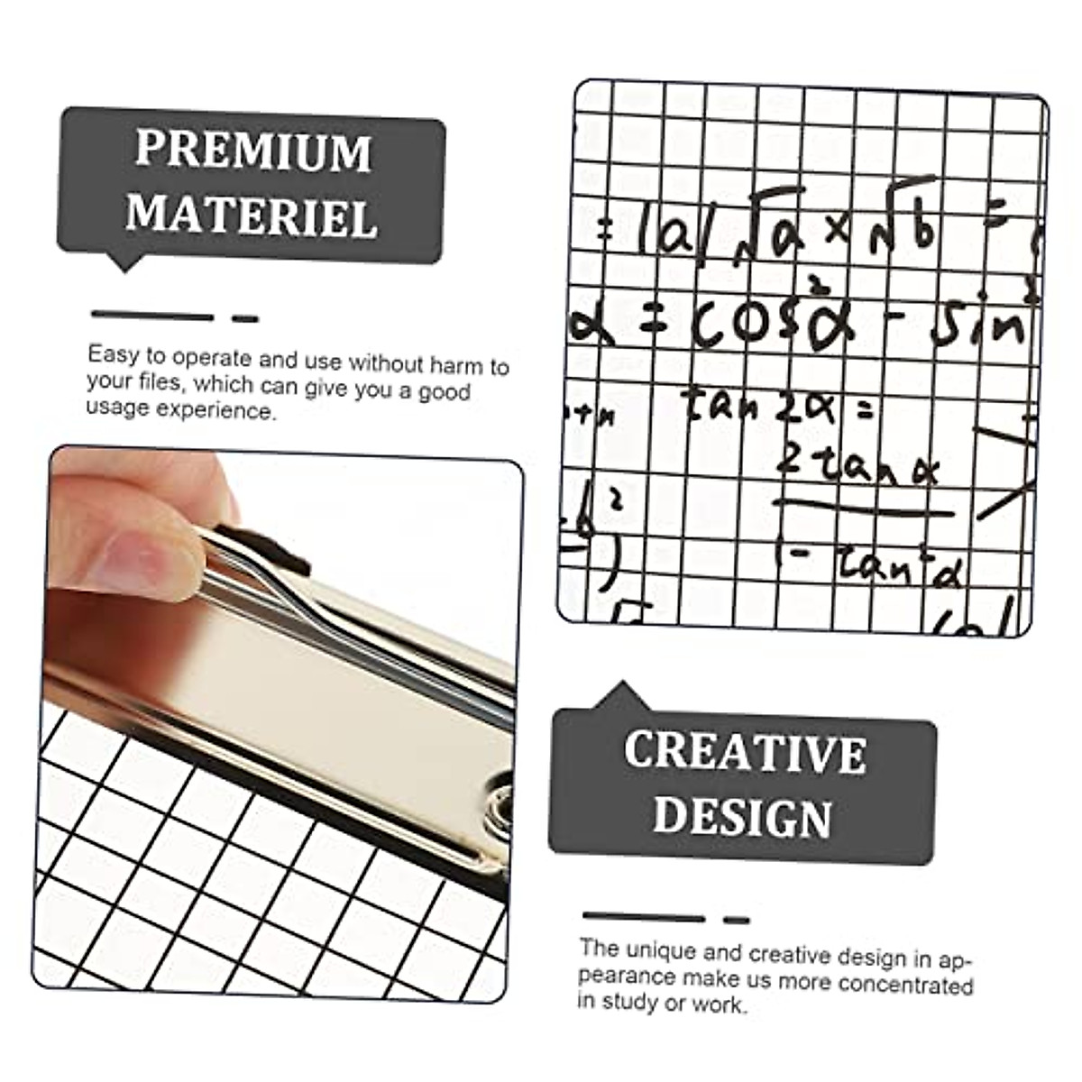 Tofficu Plastic Folders 2pcs Transparent Board Clip Memo Clipboards Sketch Clipboard Plastic Paper Clips Pocket Folders Plastic Office Folders Office Supplies Exam Paper Clips A4 Thin