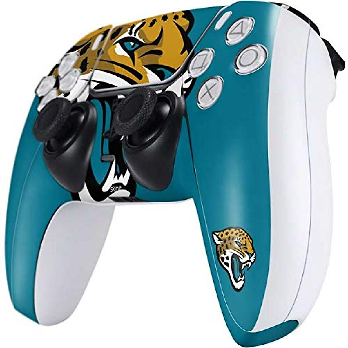 Skinit Gaming Decal Skin Compatible with PS5 and Compatible with PS5 Digital Edition DualSense Controller - Officially Licensed NFL Jacksonville Jaguars Large Logo Design