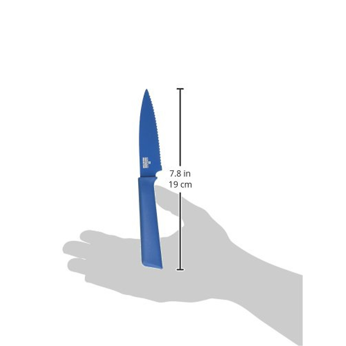 Kuhn Rikon "Colori+" Serrated Bulk Paring Knife, Blue