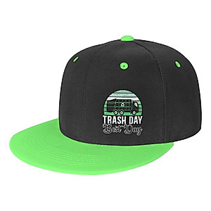 Trash Day Best Day Waste Management Garbage Truck Trucker Hat Green Men Adults Cowboy Adjustable Sun Summer Baseball Cap