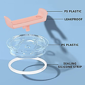 2 Pcs Skinny Tumbler Lid Replacement, 40 OZ Tumbler Lid Compatible for Stanley, Spill Proof Splash Resistant Tumbler Covers Fit for Stanley Tumbler and More Coffee Mugs