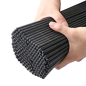 200 Pairs Fiberglass Chopsticks Reusable Chopsticks Dishwasher Safe 9.4 Inches/24cm Non-Slip Japanese Style Sushi Chop Sticks, Black