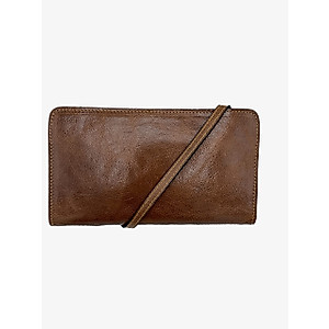 Patricia Nash Distressed Vintage Leather Alberese Crossbody Purse Bag in Cognac