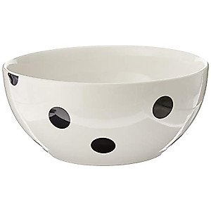 Kate Spade New York Deco Dot Medium Serving Bowl, 2.78 LB, White