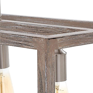 Home Decorators Collection 7965HDCDI Boswell Quarter 5-Light Brushed Nickel Island Chandelier Weathered Wood Accents