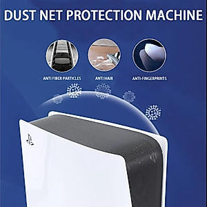 Dust Cover Net for PS5 Pro Console (Full Surround Version), New PS5Pro Heatsink Barrier Pets Hair Anti-dust Cover Dustproof for PlayStation 5 Pro Optical Drive/Digital Version Accessories.(Black)