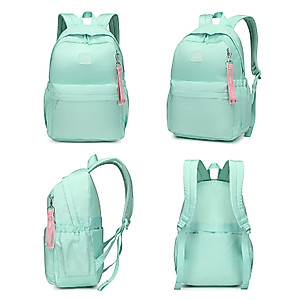 Caran·Y 30L Kids School Backpack for Girls Boys 6-18-Lightweight Water-Resistant Design,Multiple Pockets,Adjustable Straps Durable Bookbag for Elementary to High School Students(Green)