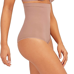 SPANXsculpt Seamless Power High-Waisted Brief - Lightweight All-Day Comfort - Core Control Shapewear - High-Waisted Underwear - Cafe Au Lait - Medium