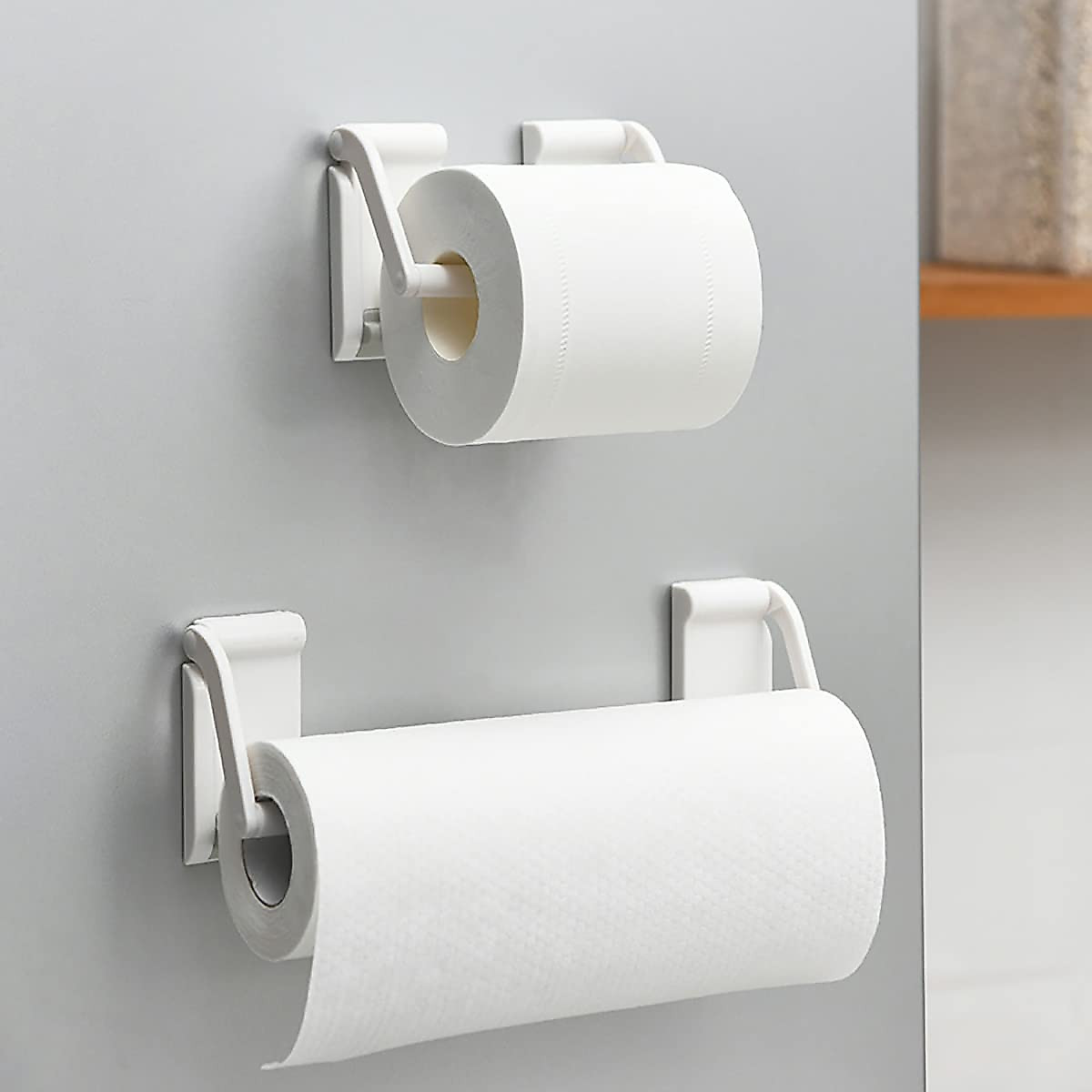 Magnetic Paper Towel Holder - Holds Rolls of Towels - Sticks to Any Ferrous Surface - for Kitchen, Work Benches, Storage Closets, Grill, Garage