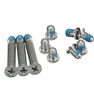 ITTECC® Repair Replacement Screws Fit for Unibody Pro A1278 A1286 13" 15" 17" 1 Sets of 10, 4 x Rubber Case Foot Feet for MacBook Pro A1278 A1286 A1297 2009 2010