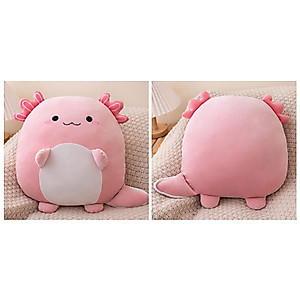 16 Inch Plush Axolotl Stuffed Animal Axolotl Hugging Pillow Pink Axolotl Plushies Throw Pillow Axolotl Anime Gift for Kids and Lovers in Birthday,Valentine's Day,Christmas...