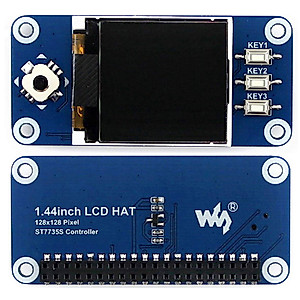 waveshare 1.44inch LCD Display HAT 128x128 Pixels SPI Interface for Raspberry Pi 2B/3B/3B+/Zero/Zero W with Examples for Raspberry Pi/Arduino/STM32