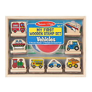 Melissa & Doug My First Wooden Stamp Set - Vehicles