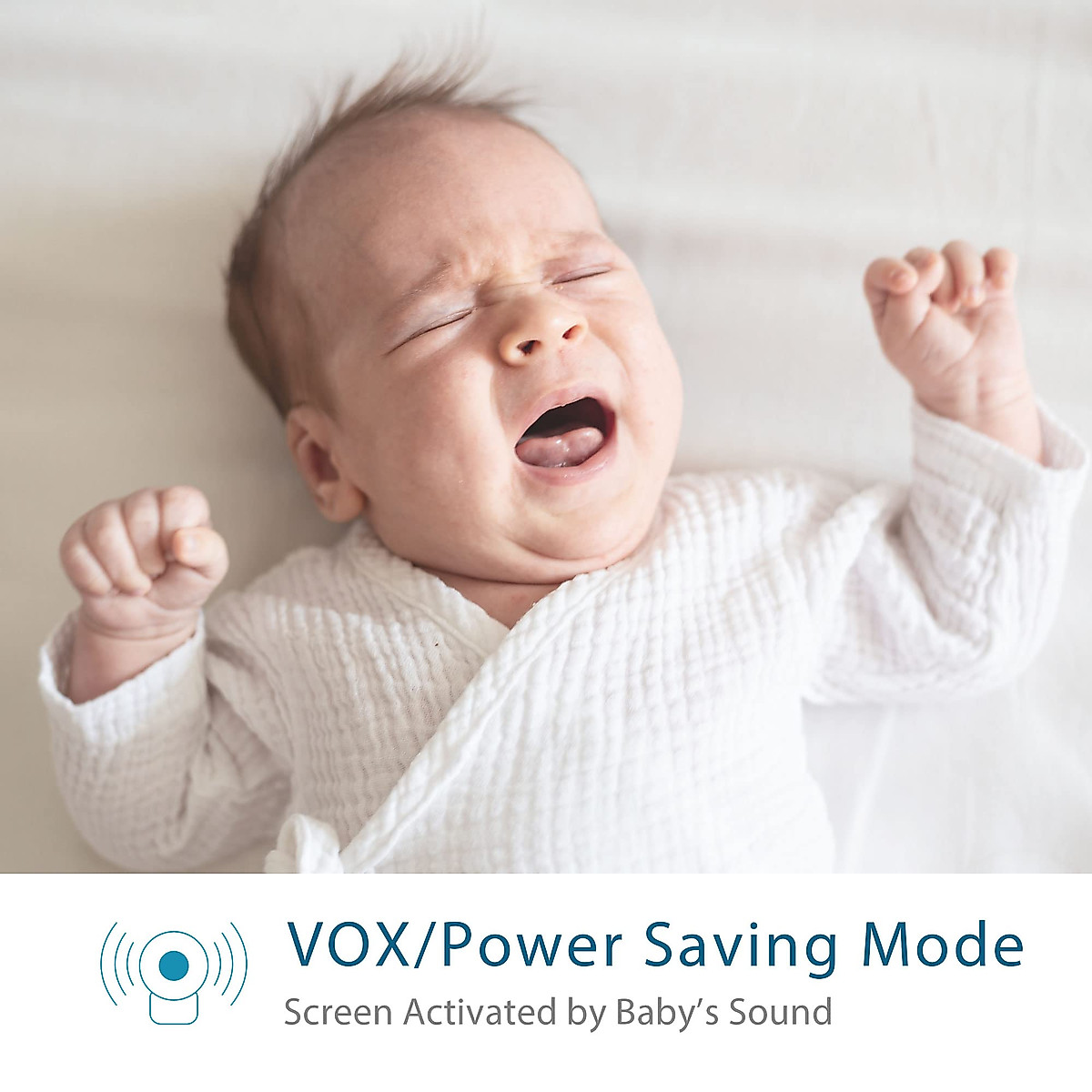 Low EMF 5" HD Auto Noise Reduce Baby Monitor with 2 Cameras.No WiFi Long Range, Split Screen, 2-Way Talk, Lullaby, Auto Night Vision Moonybaby Trust50