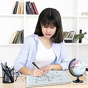 SCRIBBLEDO Dry Erase Graph Whiteboard 9" x 12" Double Sided Dry Erase Board with Grid for Home, School, Classroom, Kids and Students Portable Grid Board for Graphing and Geometry