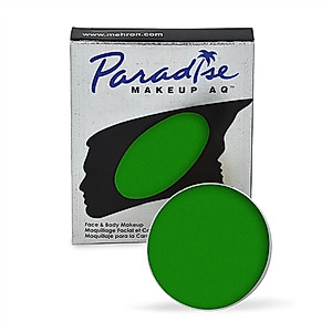 Mehron Makeup Paradise Makeup AQ Refill Size | Stage & Screen Performance, Face & Body Painting, Beauty, Cosplay, and Halloween | Water Activated Face Paint, Body Paint .25 oz (7 ml) (AMAZON GREEN)