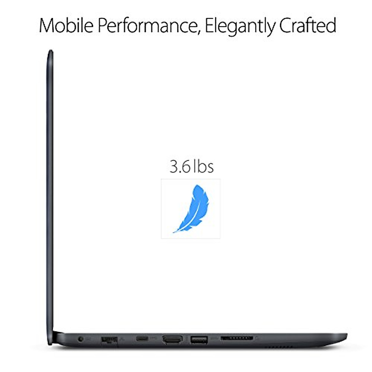 ASUS L402WA-EH21 Thin and Light 14” HD Laptop; AMD E2-6110 Quad Core 1.5GHz Processor,AMD Radeon R2 Graphics,4GB RAM,32GB eMMC Flash Storage,Windows 10 S with FREE 1yr Office 365 Subscription Included