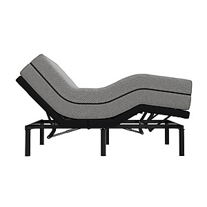 Blissful Nights e4 Full Adjustable Bed Base Frame with 14" Soft Gel Infused Memory Foam Mattress