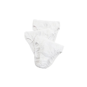 Fruit of the Loom Women's 3 Pack Cotton Hi-Cut Brief Panty, White, 6