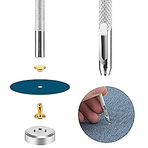 480 Sets Rivets for Leather, Leather Rivet Kit, 4 Colors 3 Sizes Leather Rivets and Snaps for Leather Crafts, Clothes, Shoes, Leather Boots, Bags, Decoration (Gold, Silver, Bronze and Gunmetal)