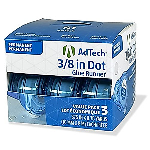 Adtech Permanent Adhesive Dots Glue Runner 3 Pack