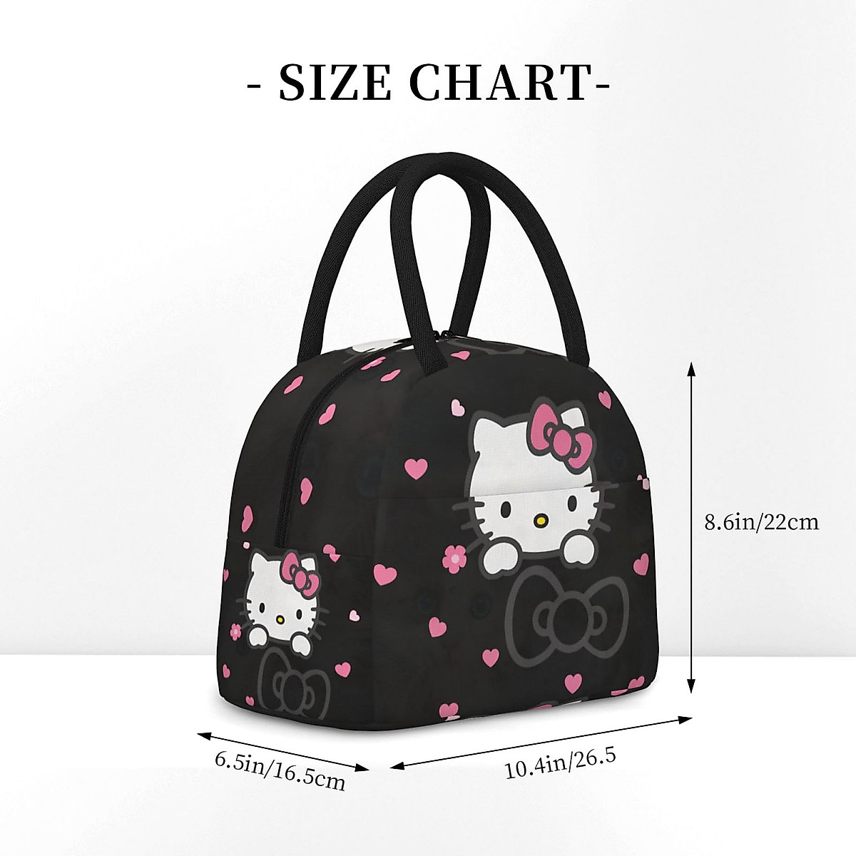 AOLDHYY EUONGEOCL Reusable Cute Anime Lunch Box Insulated Kawaii Lunch Bag Container For Women Adult Work Outdoor Travel Picnic Gifts