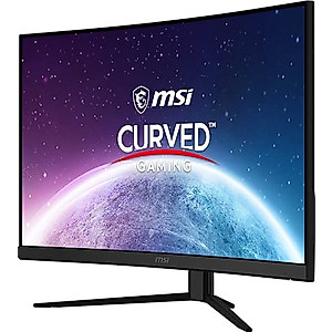 MSI G32C4X, 32" Gaming Monitor, 1920 x 1080 (FHD) Curved Gaming Monitor, 1 ms, 250Hz, FreeSync, 1500R, HDMI, DisplayPort, Tilt Adjustable, Black
