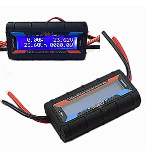MGGi 150A RC Watt Meter Analyzer High Precision with Backlight Digital LCD Screen for voltage (V) current (A) Power (W) Charge(Ah) and Energy (Wh) Measurement (150A) -DC 0-60V Volt Amp Wattage Checker