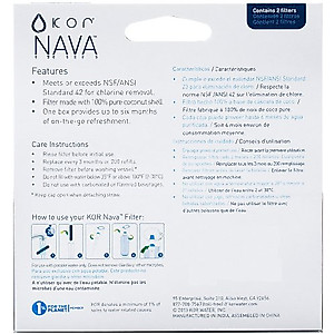 KOR Nava Water Bottle Replacement Filters, 2-Pack