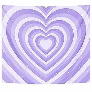 Pecfamly Purple Tapestry - Y2K Tapestry - Y2K Room Decor - Tapestry Y2K - Purple Room Decor - Tapestry Purple - 2000S Room Decor - Cute Tapestry for Bedroom - Y2K Bedroom Decor - Purple Wall Decor