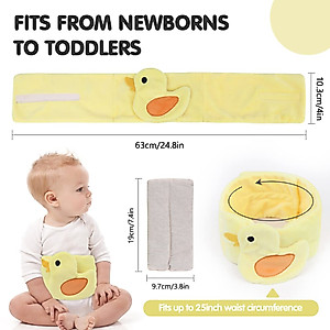Hilph Baby Colic and Gas Relief for Newborns Infants, Heated Tummy Wrap, Baby Swaddling Belt Warmth, Natural Relief for Upset Stomach in Babies and Toddlers (Yellow Duck)