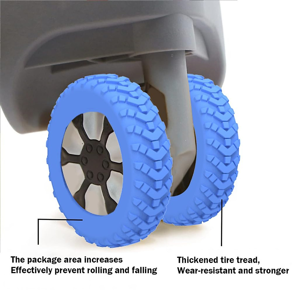 New Luggage Protection Covers, 8Pcs Luggage Compartment Wheel Protection Cover, Shock-proof Carry on Luggage Wheels Cover, Luggage Wheels Silent Protection Cover (8Pcs Orange)