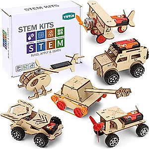 16 in 1 STEM Kits for Kids Ages 6-8-10-12, DIY Stem Craft Projects, Kids Wood Building Toys, Wooden 3D Puzzles Model Kit for Boys to Build,Educational Science Set for Age 6 7 8 9 10 11 12 Year