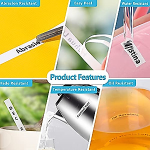 Hehua Tze Tz Tape 12mm 0.47 Laminated White Compatible for Brother Label Maker Tape TZe-231 TZe231 TZ-231 TZ231 1/2'' for Brother Ptouch PT D210 1880 H100 PTD400 PTH110 PTD600, Black on White, 6 Pack