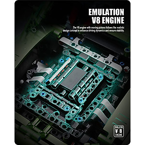 Nifeliz GT Race Car Building Set and Engineering Toy, Adult Collectible Technology car Building Kit, 1:10 Scale Super Car Model for Adults Men Teens Compatible with Lego (2878 PCS)