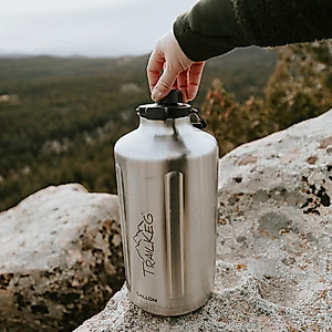 TrailKeg Mod-Lid - Fits TrailKeg bottles, Yeti Ramblers - Solid Metal Handle and Cap Keep