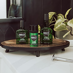 Brut Classic After Shave for Men - Absorbs Quickly to Clean and Tone Skin for a Refreshing Feel - Mens Aftershave with Iconic Masculine Scent - 5 oz