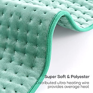 XXX-Large King Size Heating Pad for Pain Relief, 18" X 33" Fast Heating Pad with 2H Auto Shut Off, 6 Heat Settings & Machine Washable, Moist & Dry Heat Therapy for Neck Back Shoulder Relief and Cramps