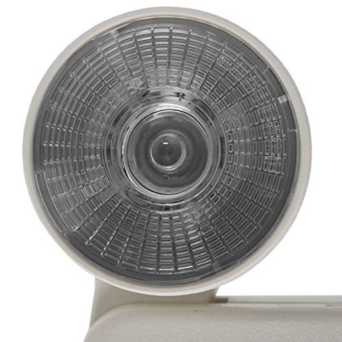 LFI Lights | Compact Combo Red Exit Sign with Emergency Lights | White Housing | All LED | Two Adjustable Round Heads | Hardwired with Battery Backup | UL Listed | (1 Pack) | COMBOC-R