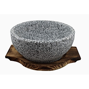 Sunrise Kitchen Supply Natural Stone Bowl For Bibimbap and Soup (36 OZ)
