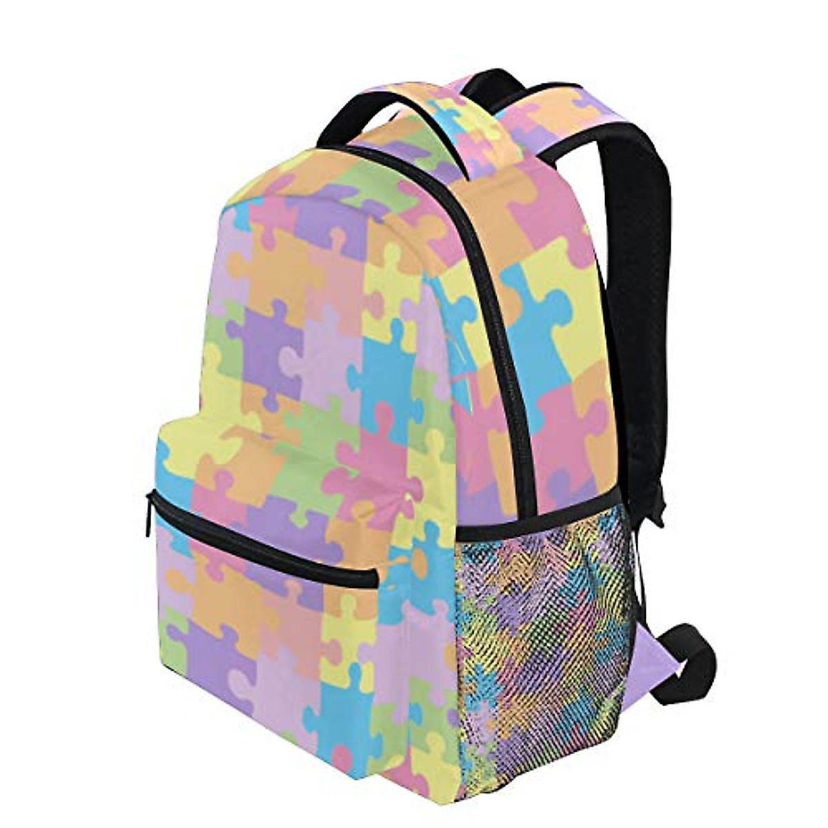 Brighter Puzzle Backpack Students Shoulder Bags Travel Bag College School Backpacks for Men and Women