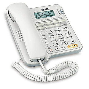 AT&T CL2909 Corded Phone with Speakerphone and Caller ID/Call Waiting, White