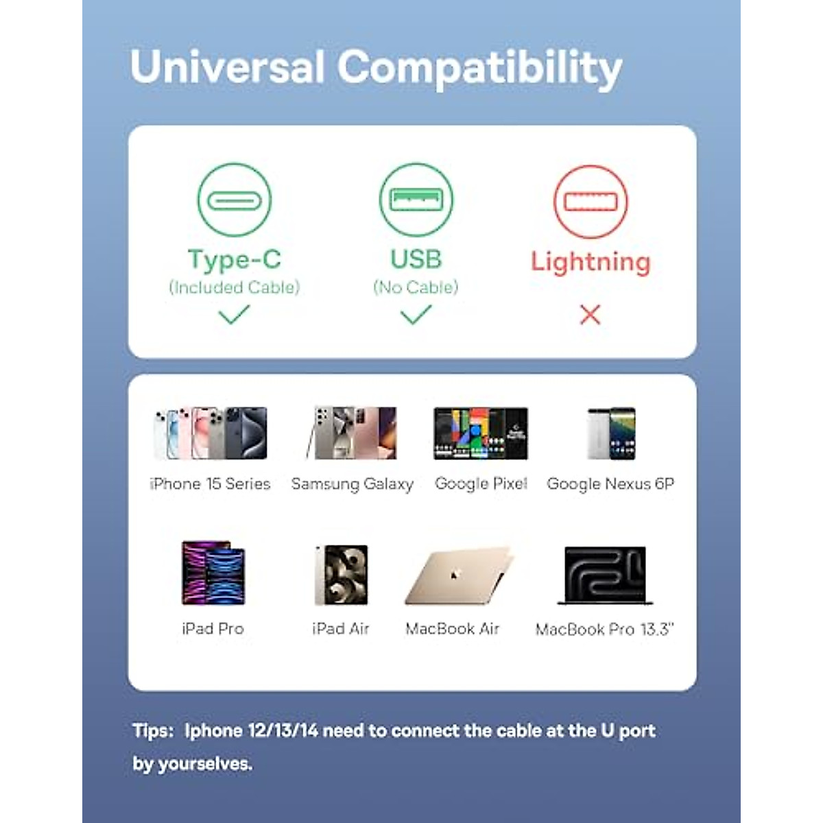 Baseus USB C Car Charger, 60W Retractable Car Charger, Dual Fast Charging, Compatible with iPhone 15/14/13/12 Pro Max, Plus, Samsung Galaxy S23/S22/S21 Ultra, Google Pixel and More