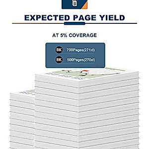 Ankink Compatible Canon Ink Cartridge PGI-270XL&CLI-271XL Black use PIXMA MG5720 MG6821 MG7720 TS6020 TS8020 TS9020 Printers 270 271 XL 4 Black Pack(2 PGI-270 Pigment Black PGBK, 2 CLI-271 Black)