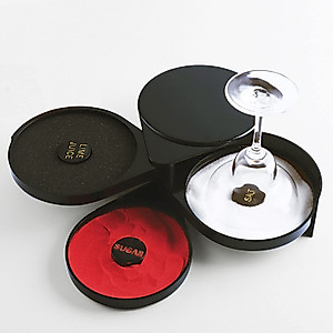 Maxmoral 3pcs Bar Rimmer Sponges Black Replacement Sponges for Margarita Salter Lime Juice