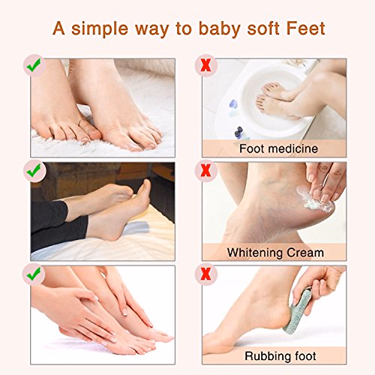 Foot Peel Mask 3 Pack， Exfoliator Peel Off Calluses Dead Skin Callus Remover，Baby Soft Smooth Touch Feet-Men Women (Lavender)