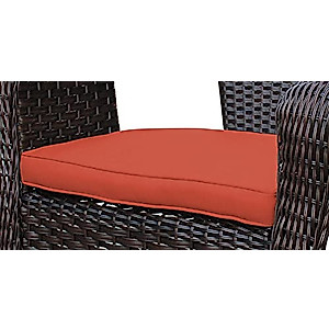Jeco Inc W00402-FS018CS Clark Single Chair Cushion, 2", Brick Red