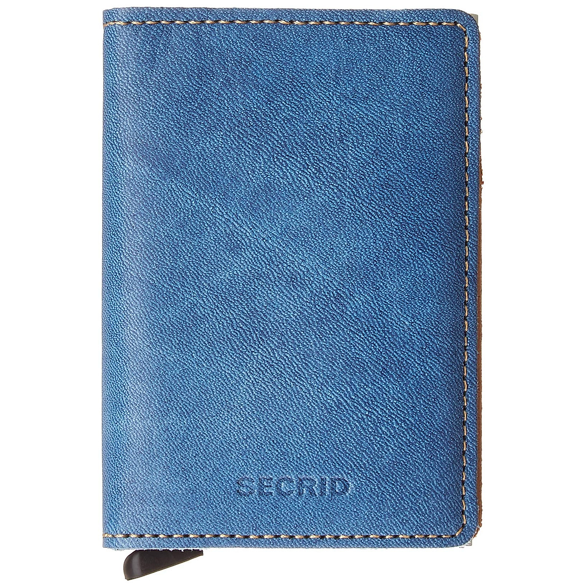 SECRID Wallet Indigo Denim Mens Cardholder RFID Wallet (Brown,)