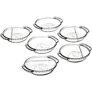 Anchor Hocking Oven Basics 6-Inch Mini Pie Plate, Set of 6